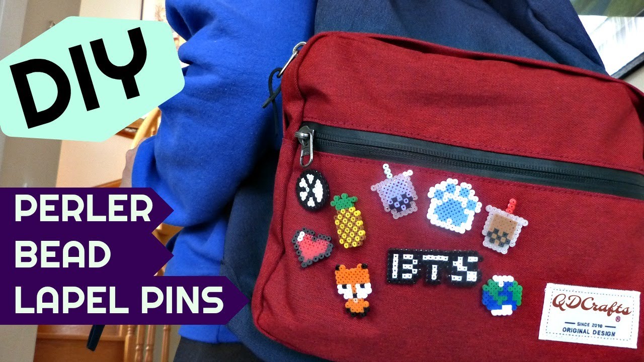 Easy DIY Mini Perler Bead Lapel Pins