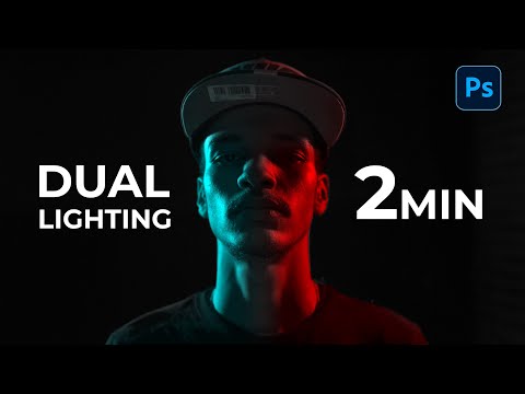 Dual lighting effect in 2MIN Photoshop tutorial