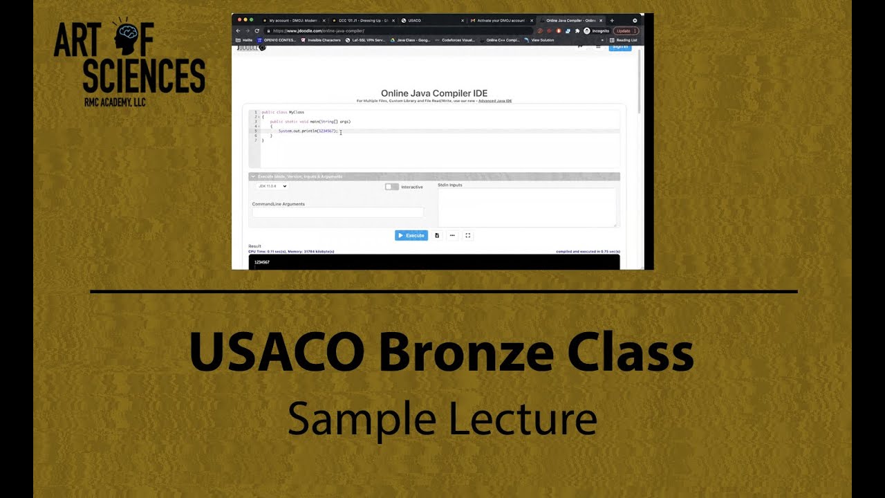 USACO Bronze Sample Class