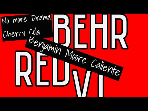 Behr No More Drama vs Behr Cherry Cola vs Ben Moore Caliente