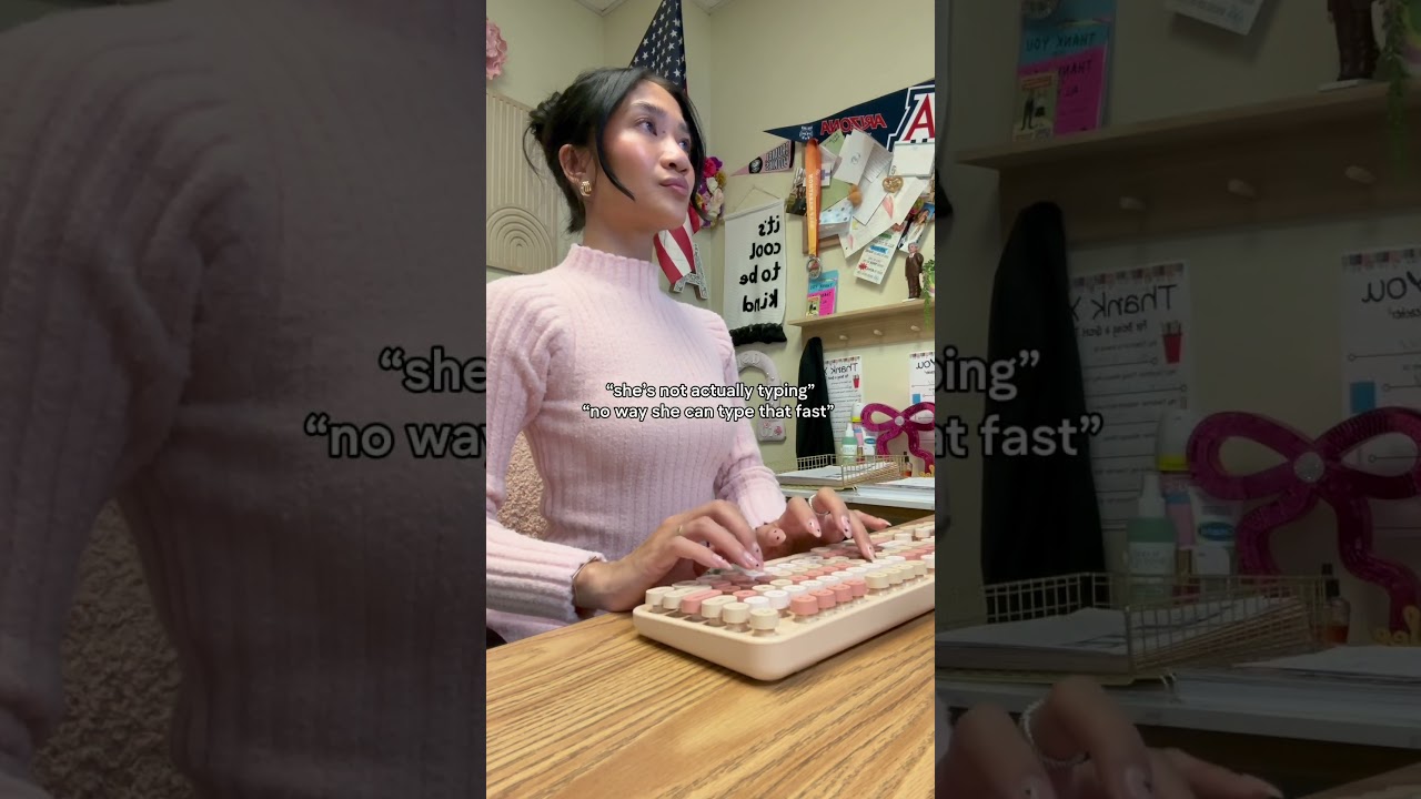 i took typing classes all throughout grade school 🤣🤣 #teacher #typing #teacherhumor #shorts