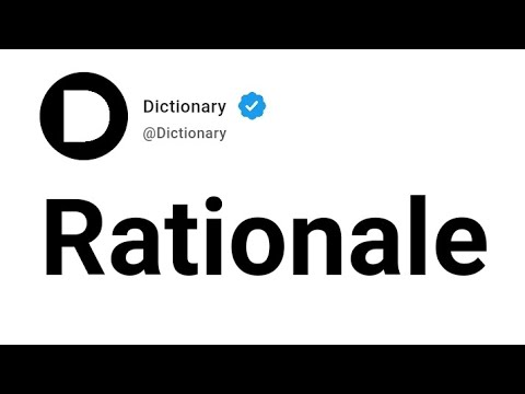 Rationale Meaning In English