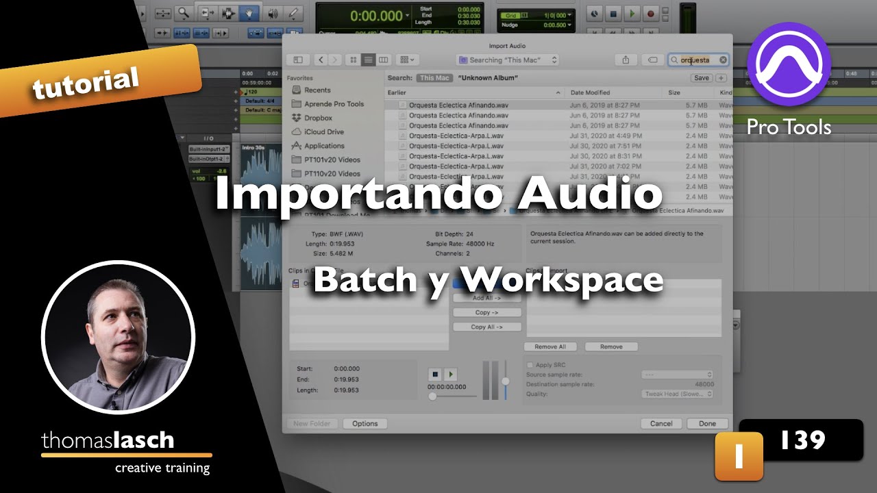 Aprende Pro Tools | Importar Audio