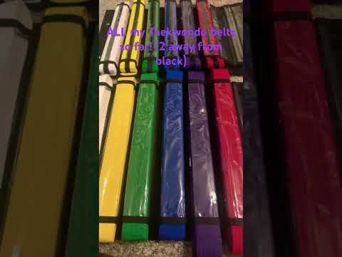 All my taekwondo belts so far! #taekwondo #martialarts #belts #hardwork