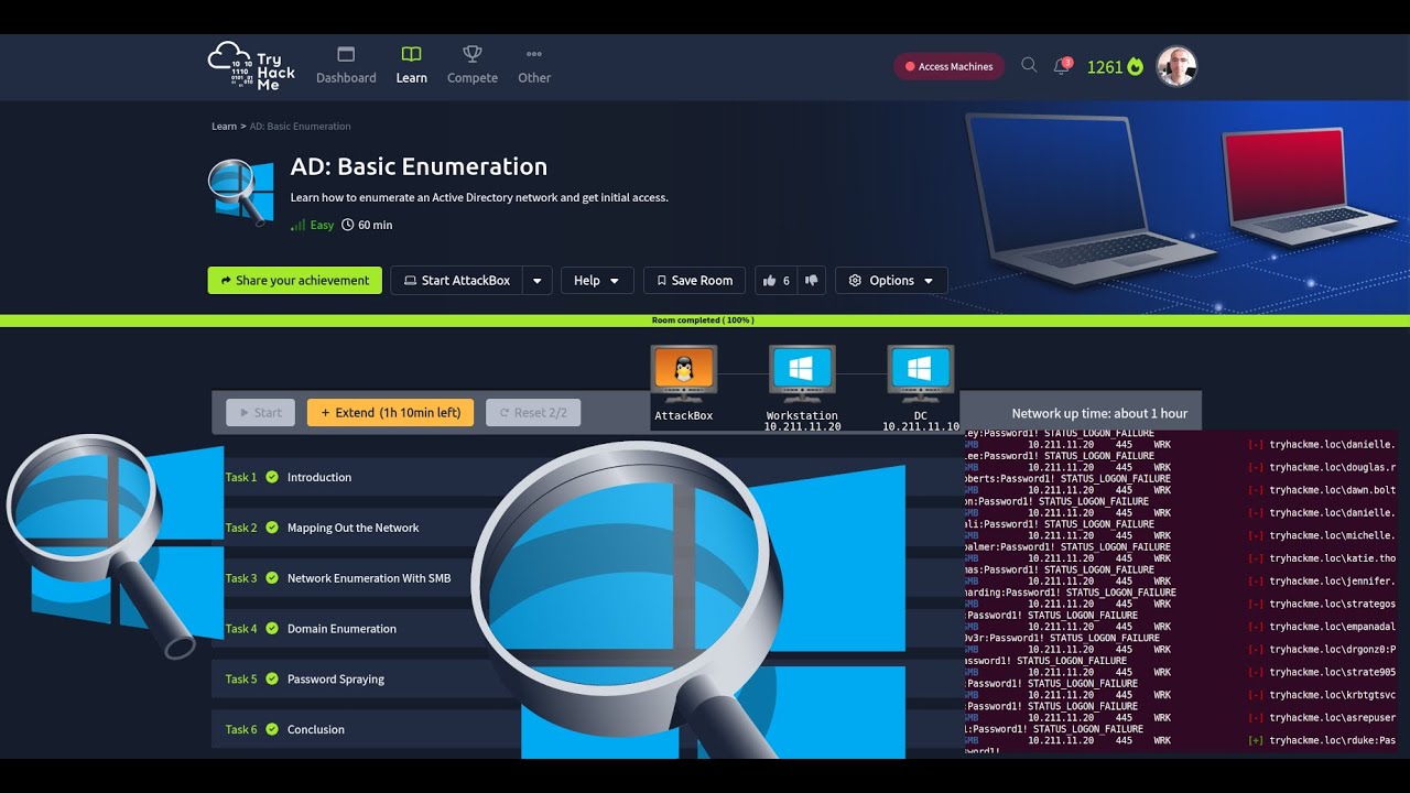 Active Directory Enumeration for Beginners | TryHackMe AD: Basic Enumeration Walkthrough | PT1