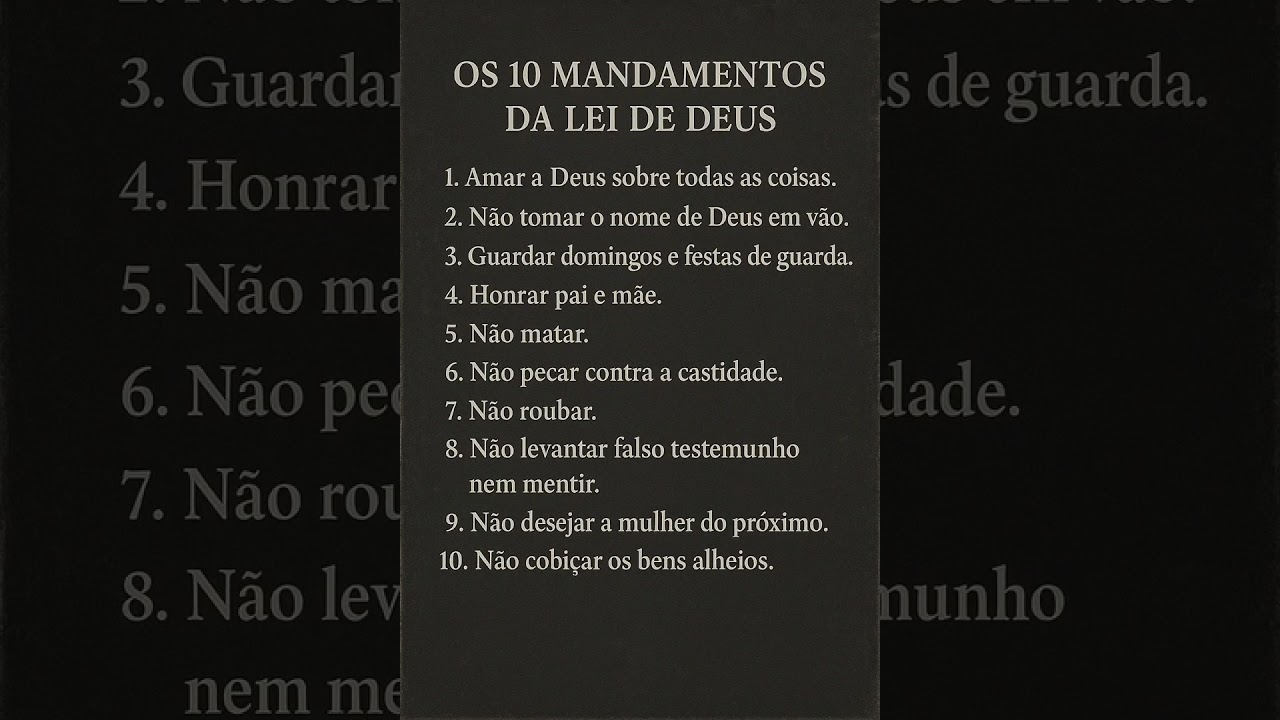 # Os 10 Mandamentos da Lei de Deus