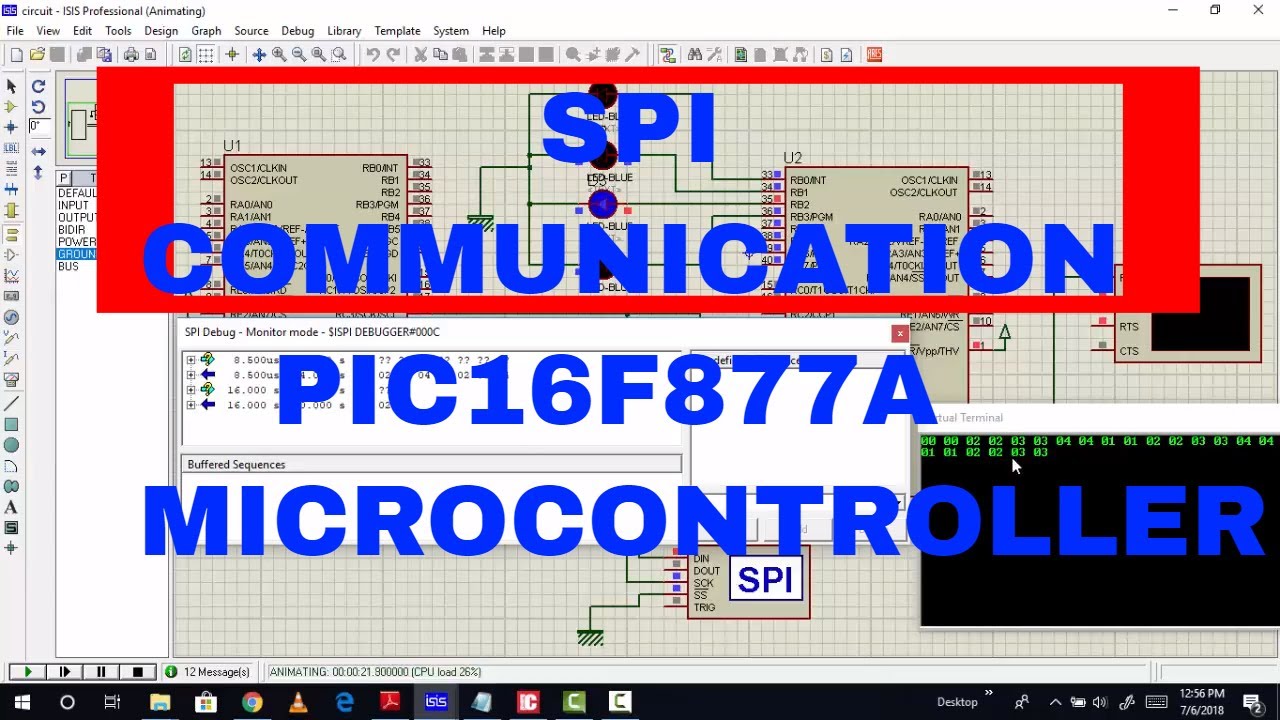 SPI communication using pic microcontroller PIC16F877A