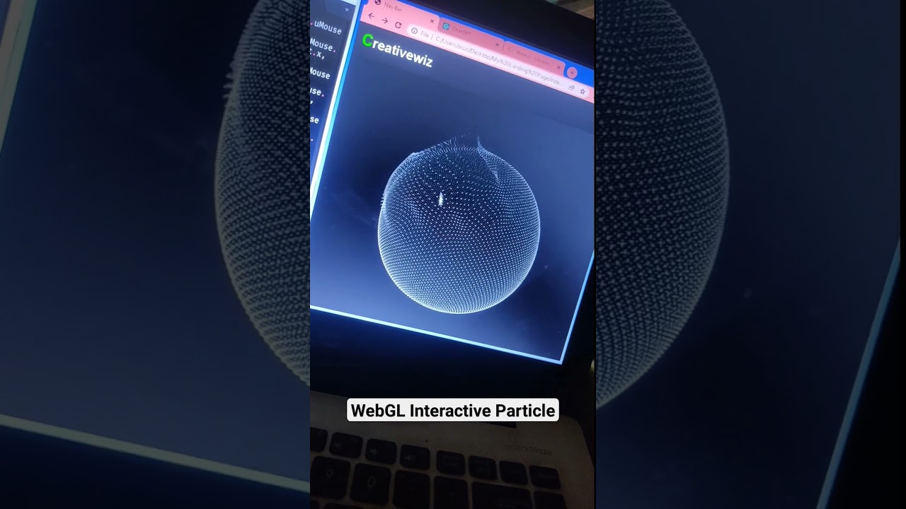 3d Sphere with Interactive Particles | Three Js |html5 canvas #shorts #javascript #developer #coding