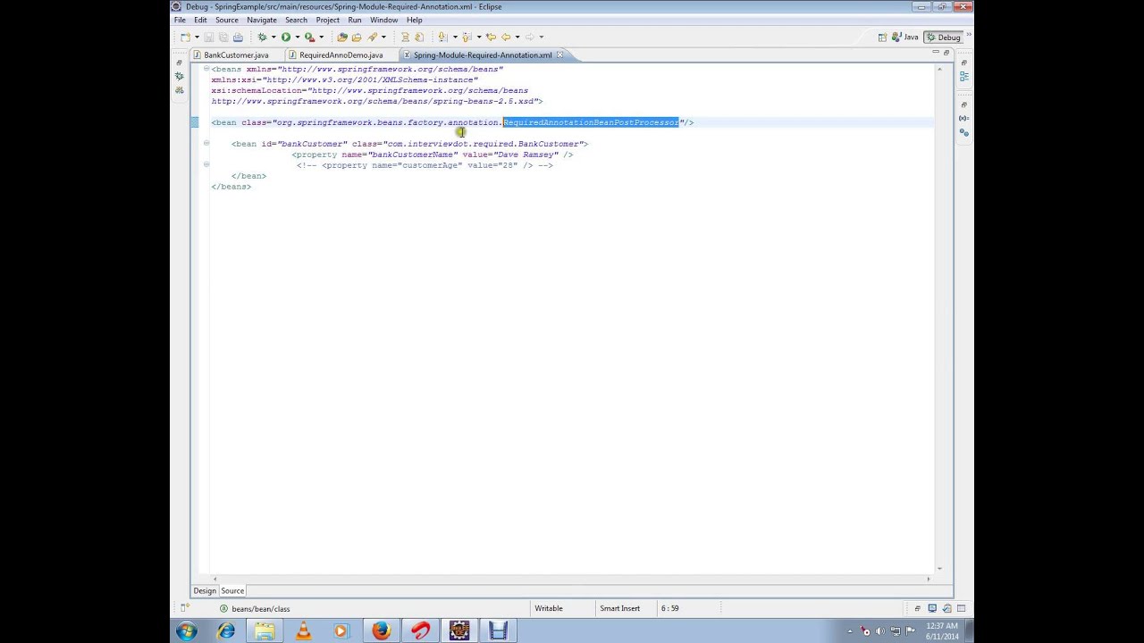 SPRING FRAMEWORK @REQUIRED ANNOTATION DEMO