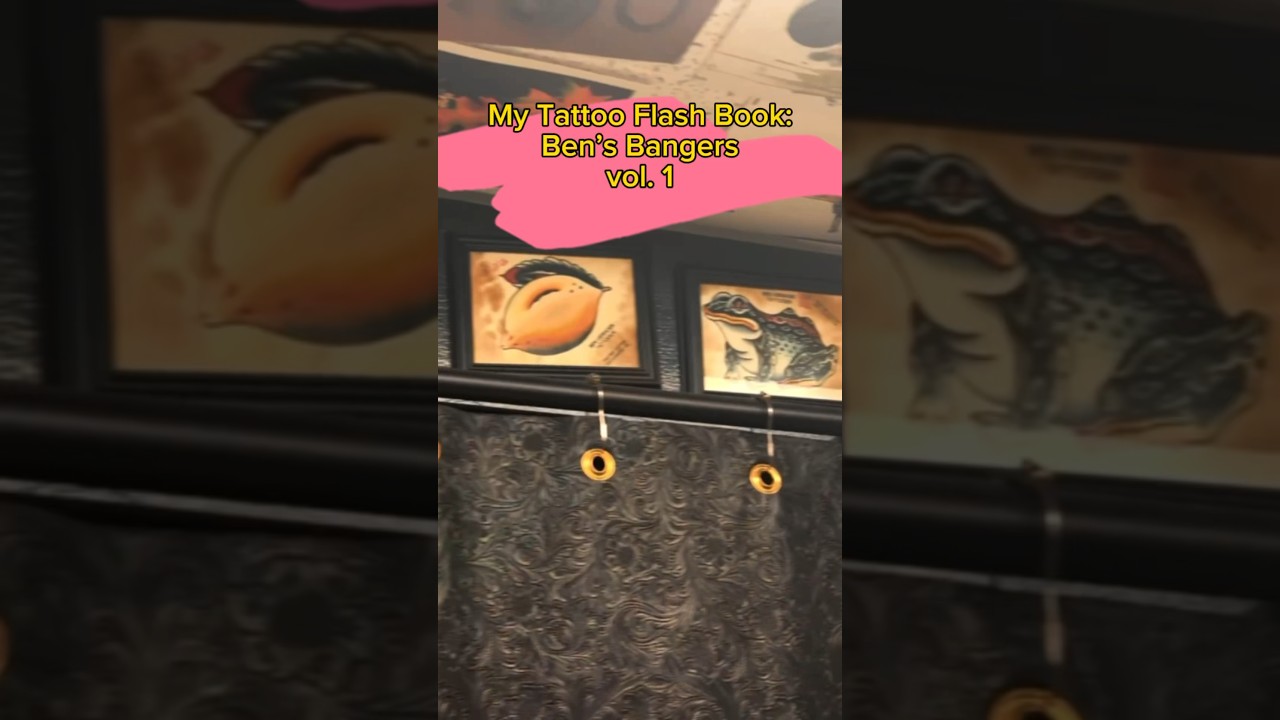 My Travel-Sized Tattoo Flash Book “Ben’s Bangers vol. 1” #tattooflash #tattoostudio #tattoobook
