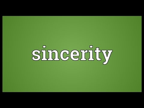 Sincerity Meaning