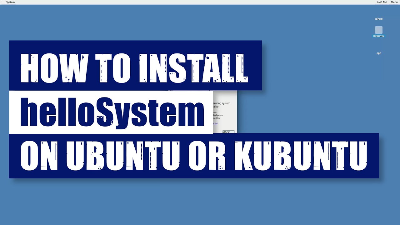 How to install helloSystem in (K)Ubuntu? #tutorial
