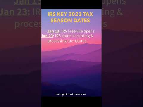 2023 Tax Season - Key Dates. #taxes #refund #tax #irs