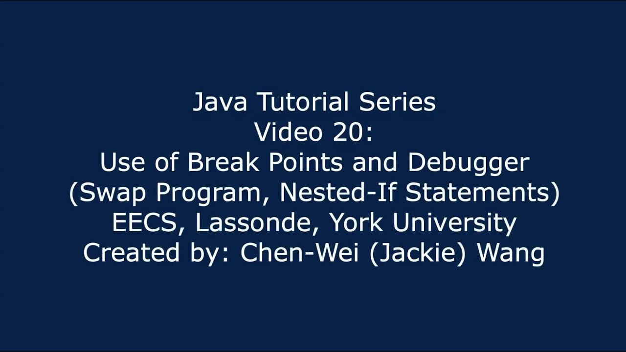 EECS1021 Java Tutorial 20