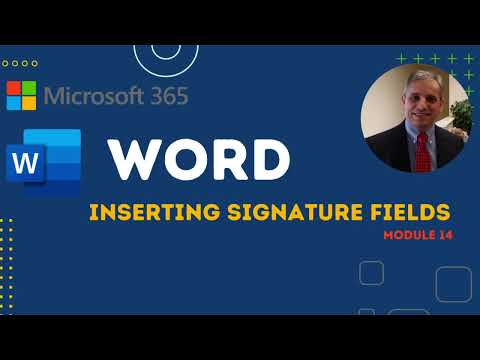 Microsoft Word Tutorial - Electronic Signatures