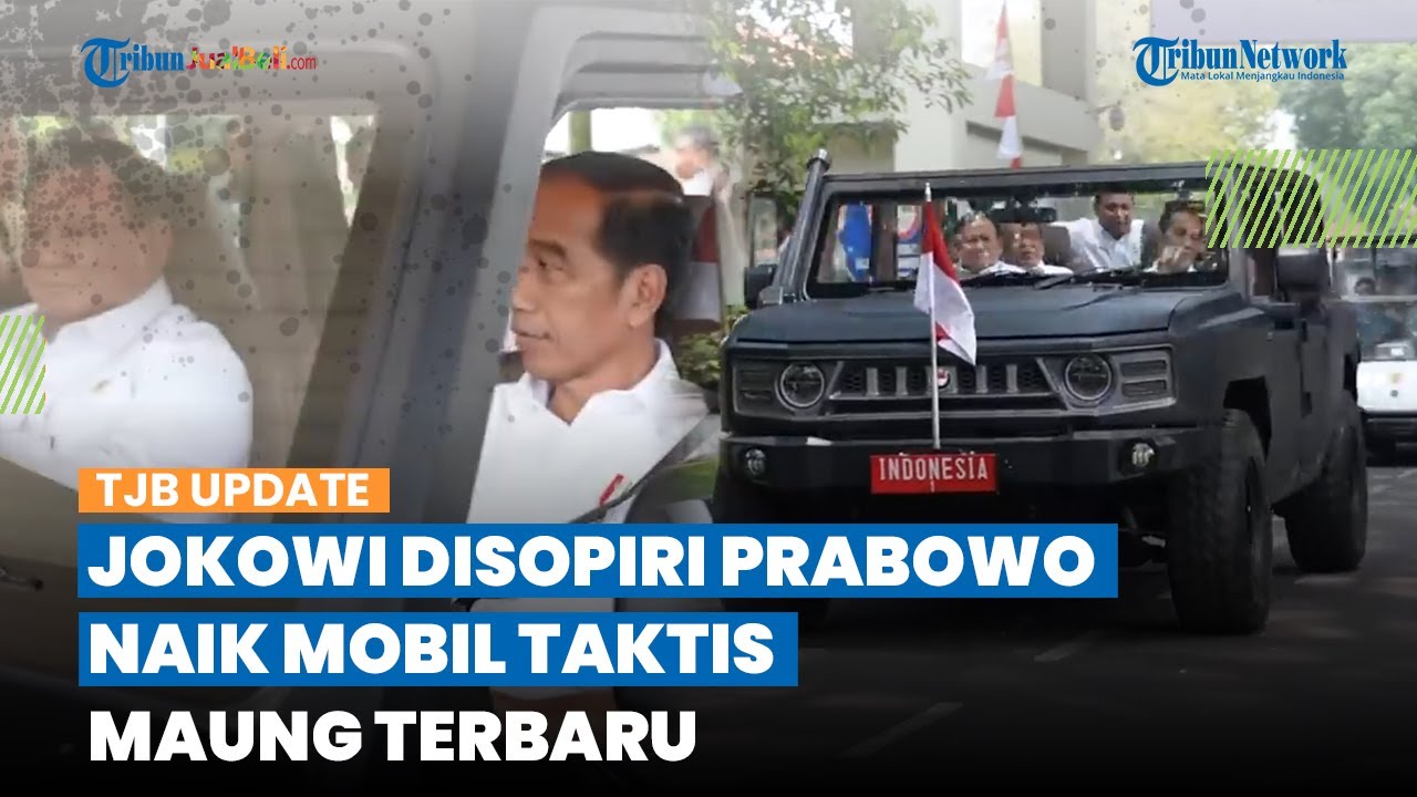 MOMEN Presiden Jokowi Disopiri Prabowo Naik Mobil Taktis Maung Karya Anak Bangsa Generasi ...