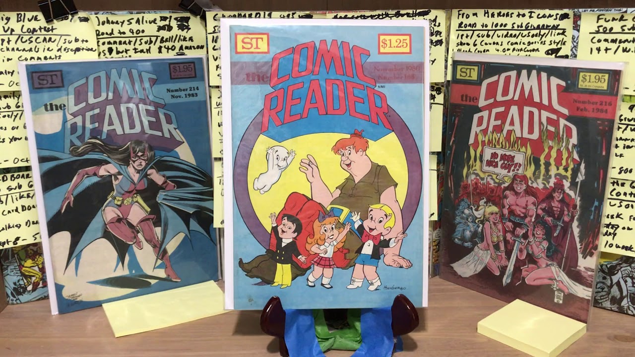 A Look Back at The Comic Reader Fanzine Including about 20 Covers from the Later Years.