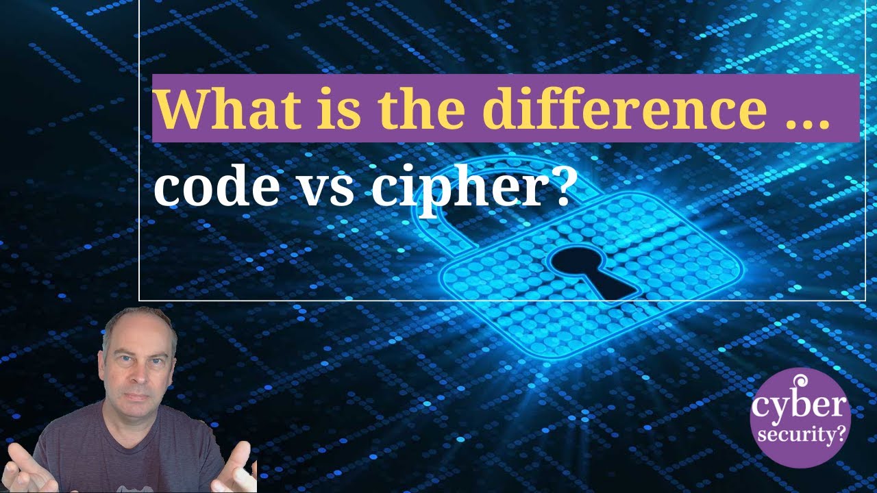 What's the difference between a code and a cipher (https://youtu.be/jXoy8bFngKw)?
