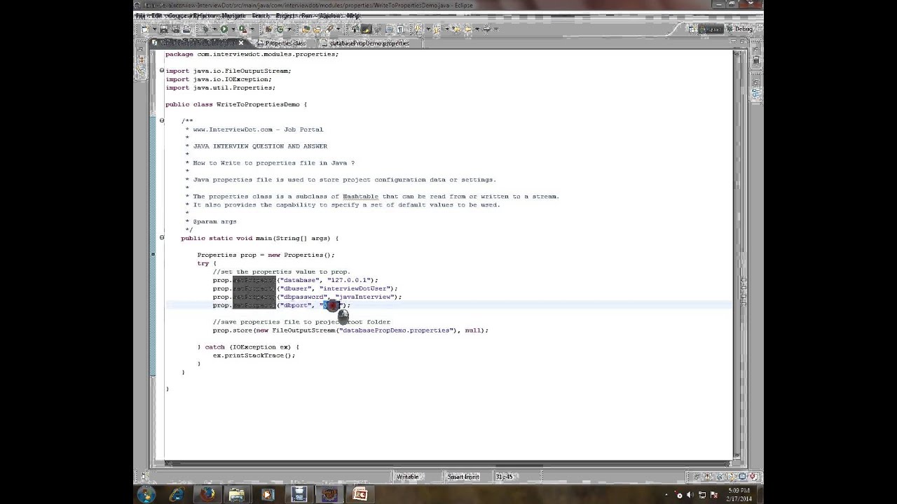 Java How to Write to properties file