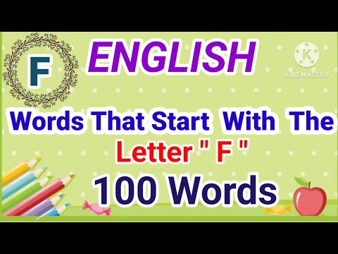 Words That Start With F - Learning Vocabulary