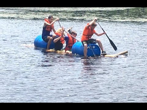Raft Race at Summer Camp – SCOUT PIONEERING