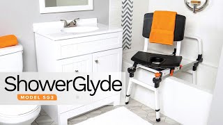SolutionBased ShowerGlyde SG3 - Sliding Transfer Bench for Tight Spaces ...