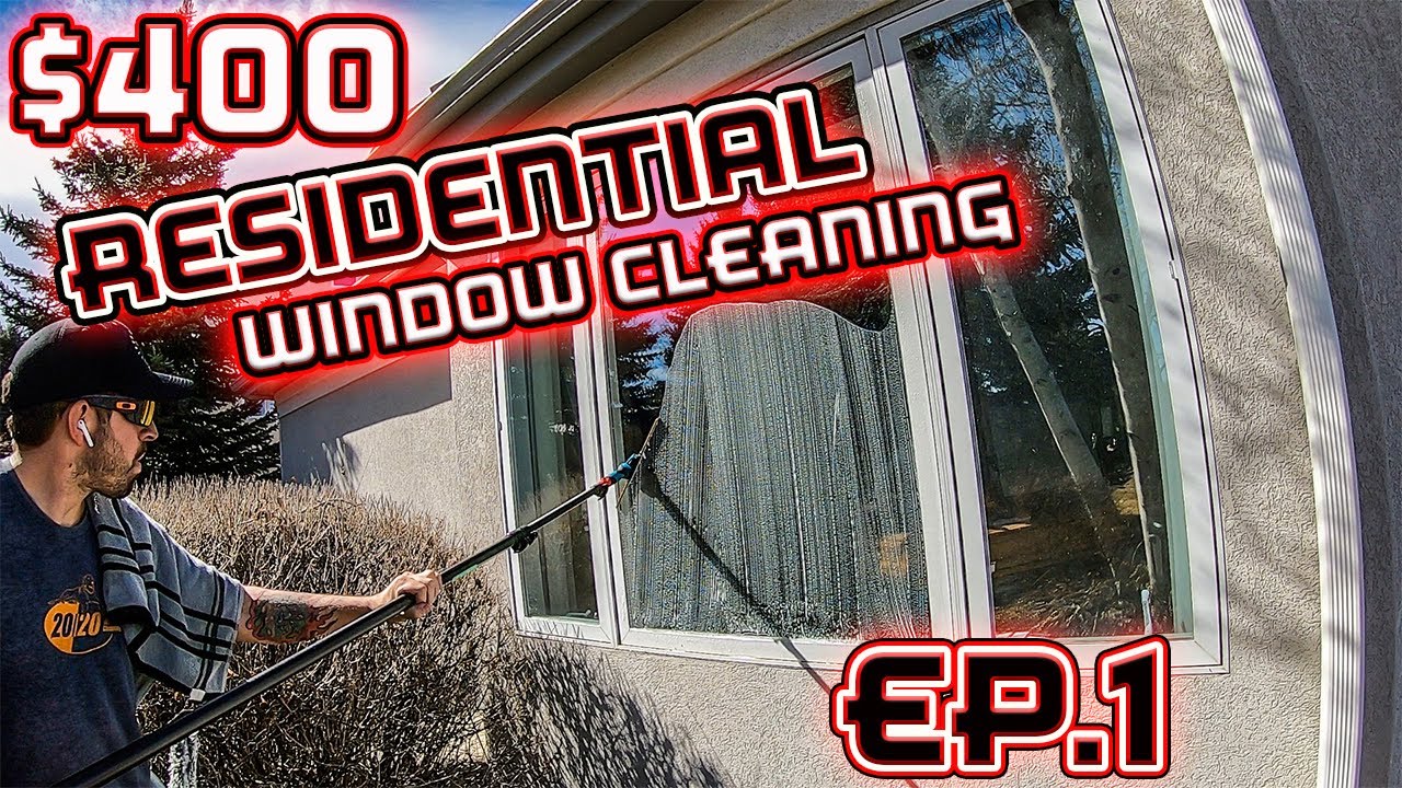$400 RESIDENTIAL WINDOW CLEANING JOB | INSIDE AND OUT | OVERVIEW EP.1