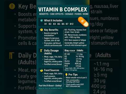 Vitamin B Complex | #vitaminb12 #vitaminb1 #vitaminb12deficiency #vitaminbcomplex #immuneboost