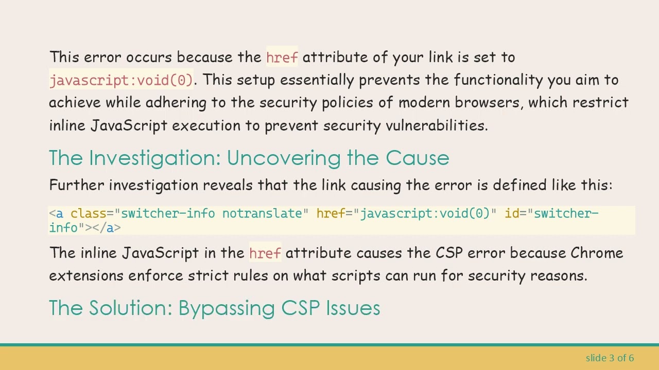 Solving the Content Security Policy Error in JavaScript Click Functions for Chrome Extensions