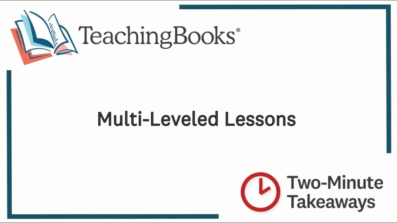 Multi-Leveled Lessons on TeachingBooks