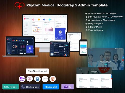 Rhytham Medical Responsive Bootstrap 5 Admin Dashboard Template
