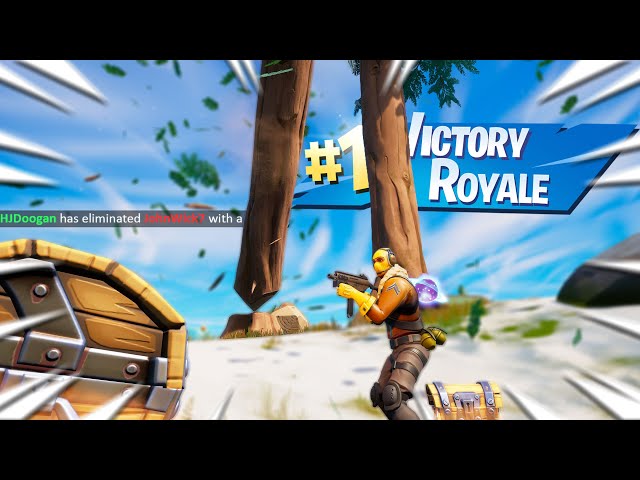 Fortnite player turns trees into rafts and paddles them with his pickaxe