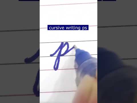 How to write small letter ps | Cursive writing a to z #cursivewriting #handwriting #shorts #cursive