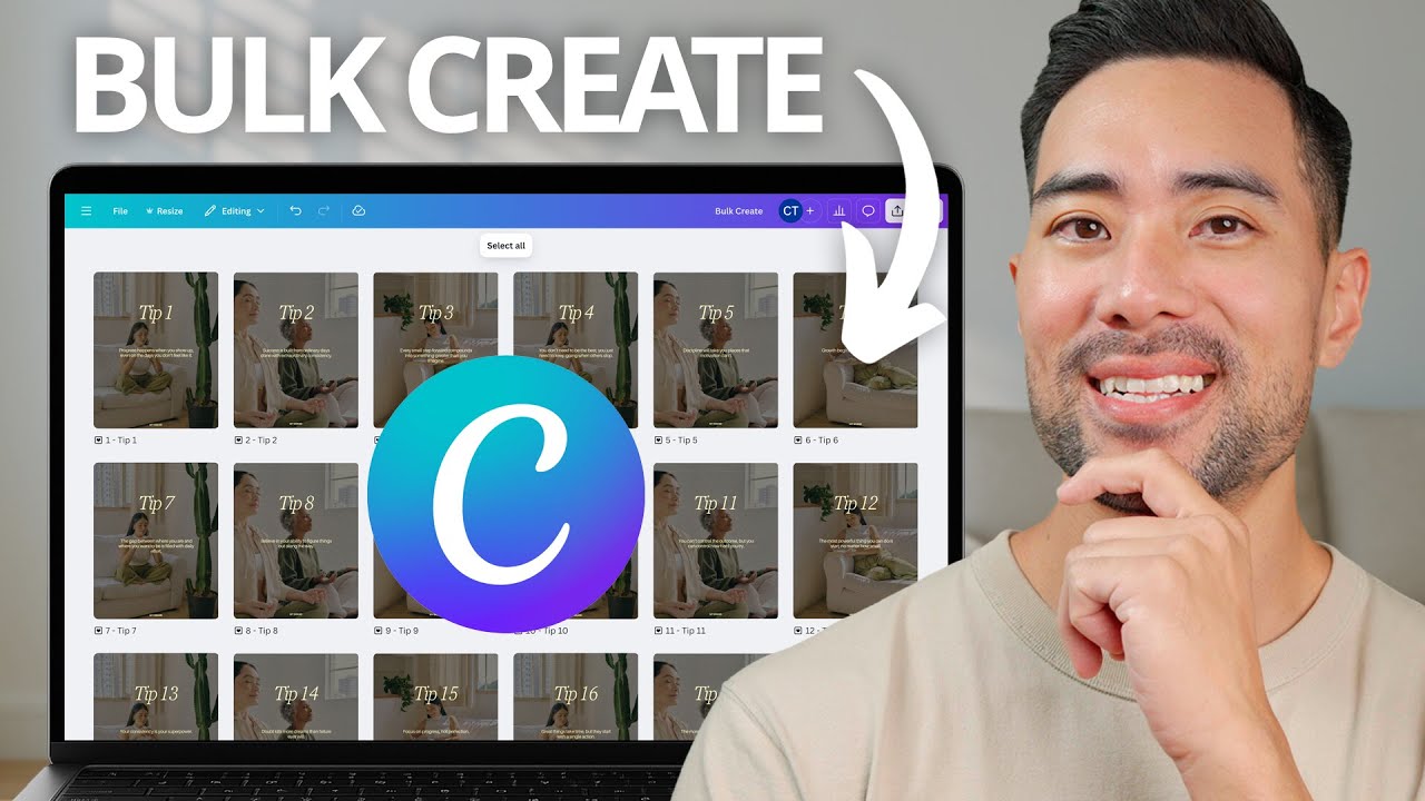How I Made 20 Instagram Posts in 2 Minutes Using Canva Bulk Create