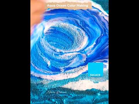 How To Make Aqua Ocean Color #howto #colormixing #colors #Color combinations