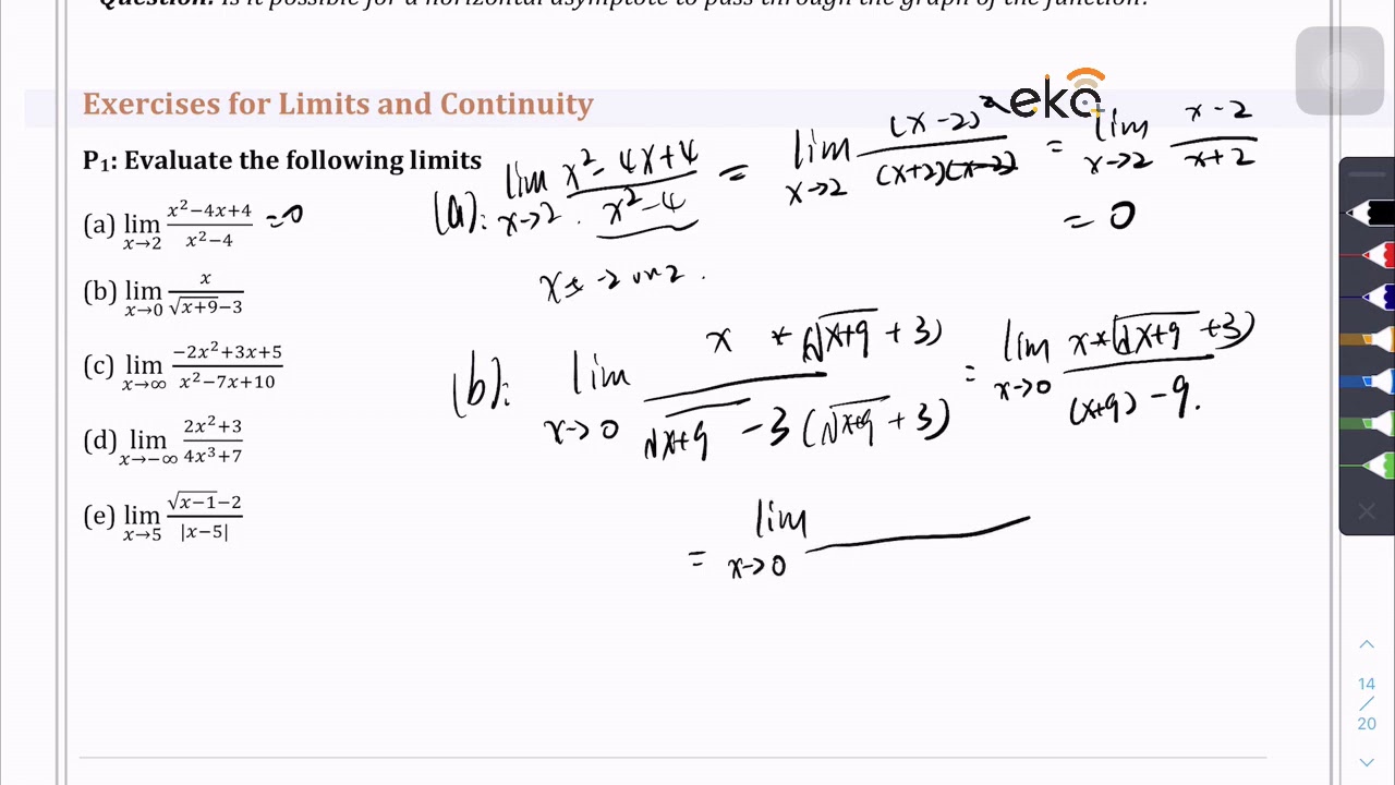 Concordia-Math 209 - Horizontal Asymptote Problem Solving and Explanation
