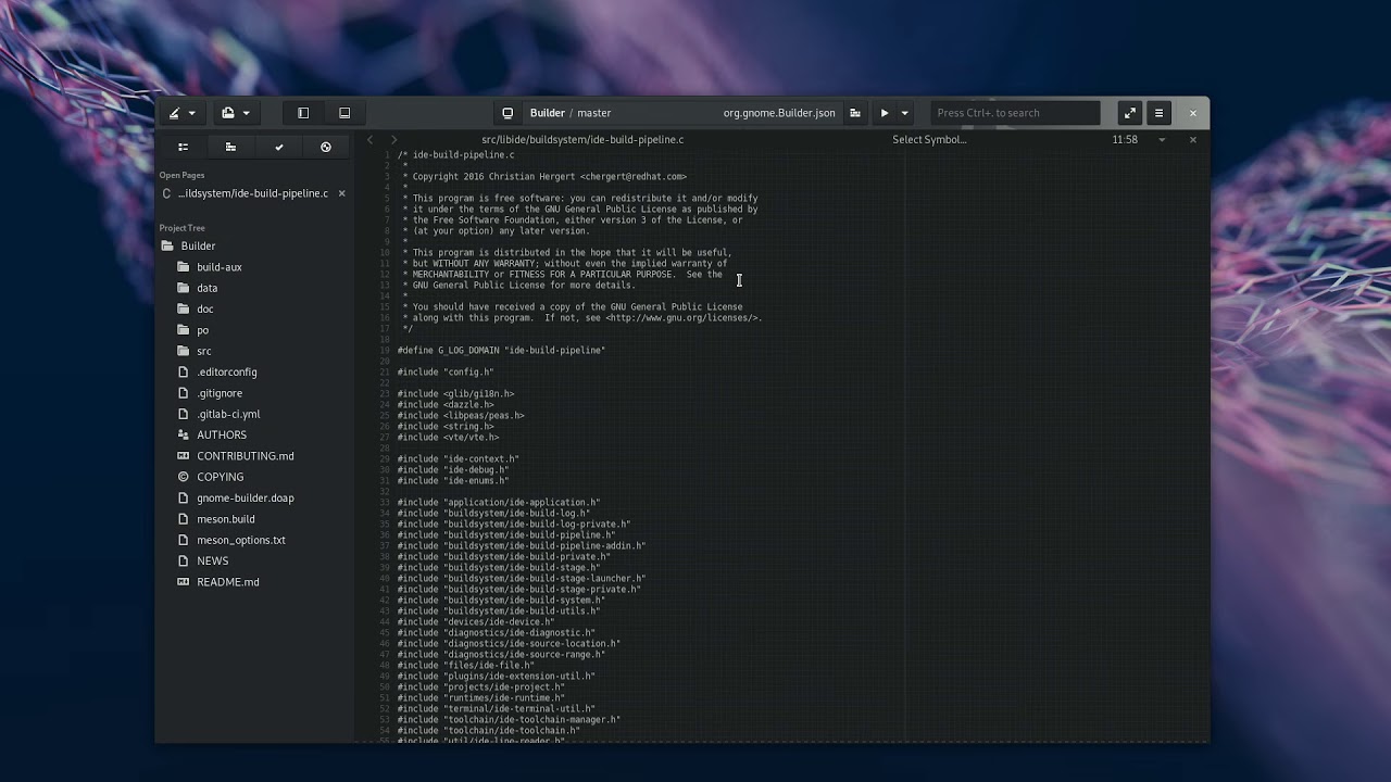 Directory view for Builder