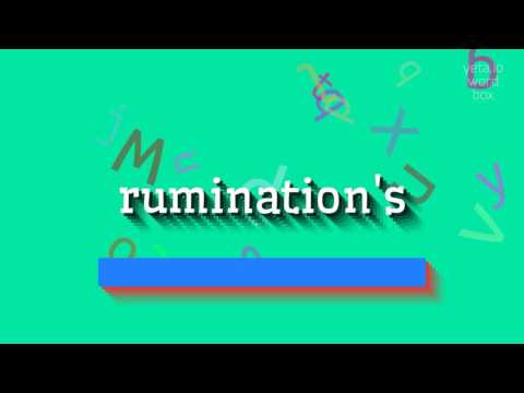 How to say "rumination's"! (High Quality Voices)