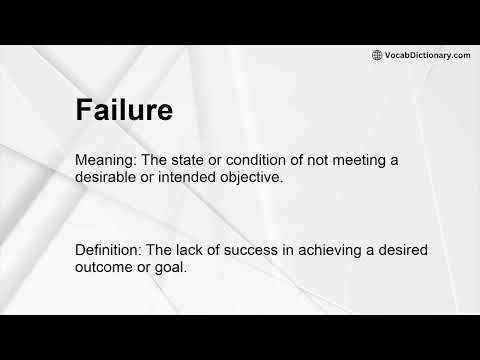 Failure Meaning