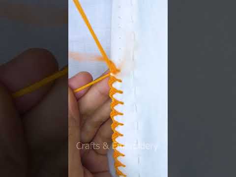 ❤️🔥 Super cute border embroidery design! #shorts #trending #cute #viral #embroidery #art #tutorial