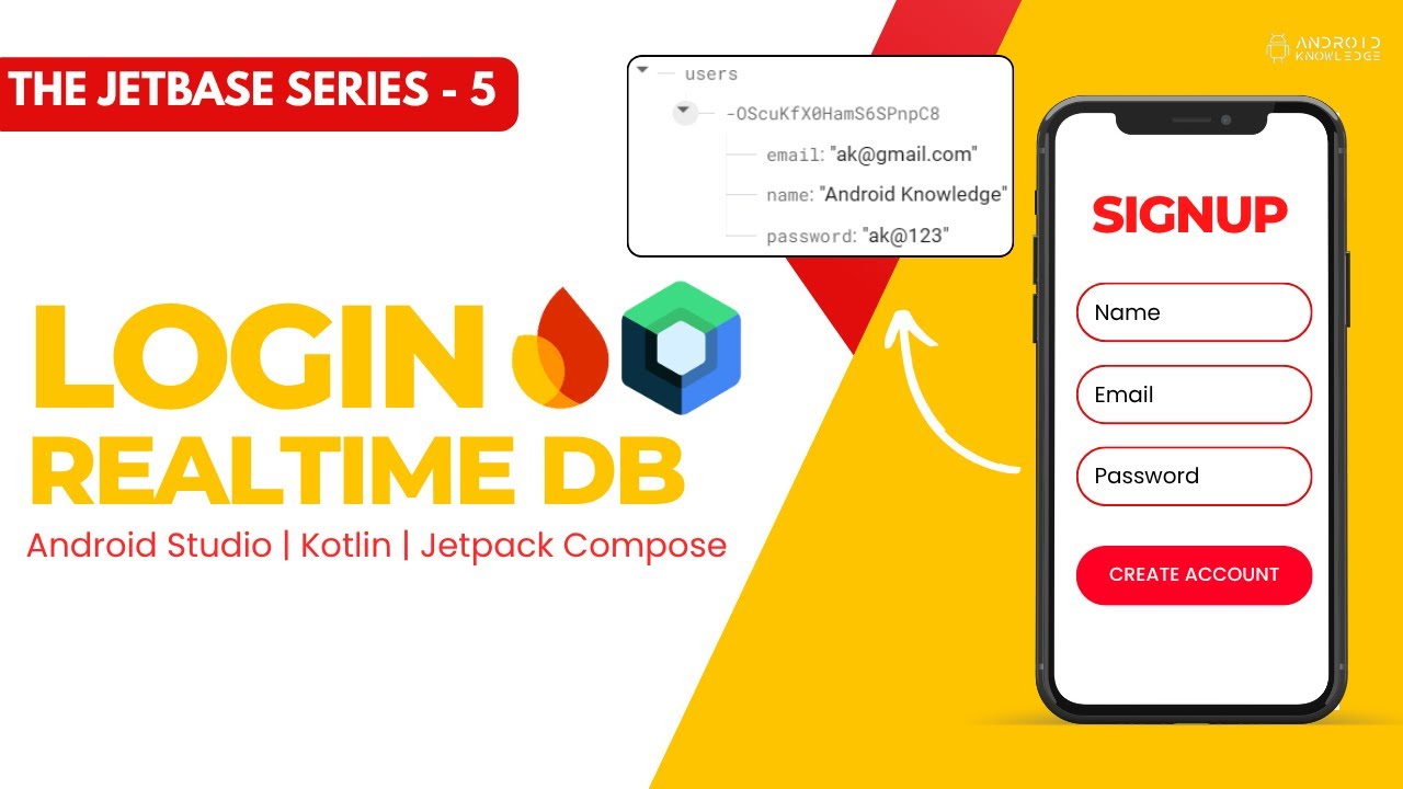 Create a Login Screen using Firebase Realtime Database & Jetpack Compose | Android App Tutorials