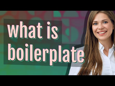 Boilerplate | meaning of Boilerplate