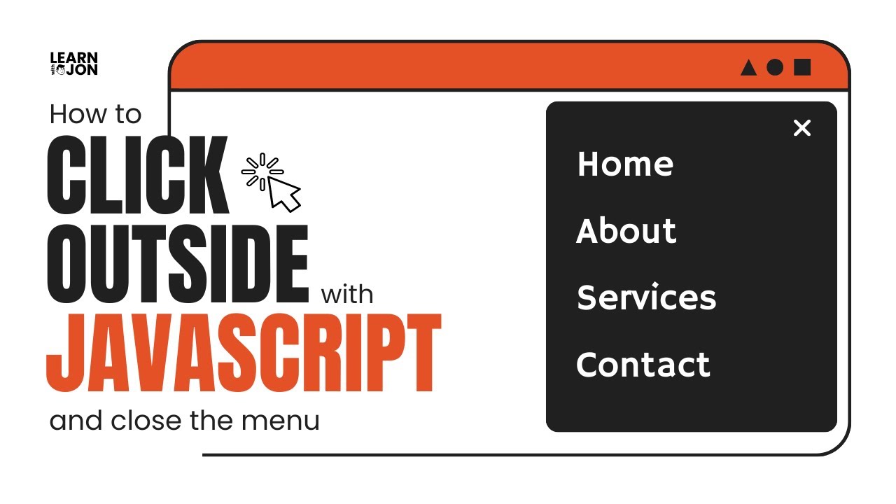 EASIEST Click Outside function to close menu with HTML, CSS, JavaScript