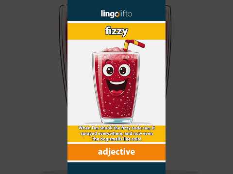 🇬🇧 Fizzy Meaning : Flash Card : Learn English Vocabulary