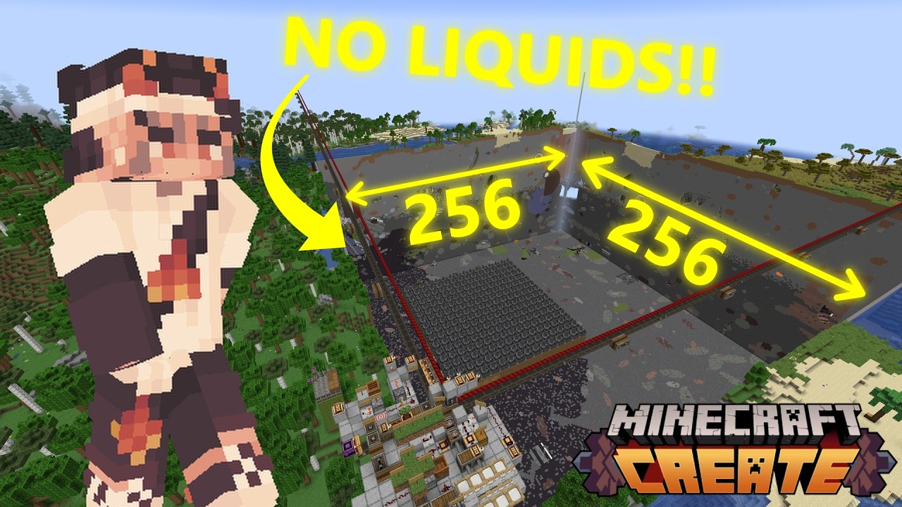 Expandable Quarry with Builtin Liquid Removal!! | Create Mod Tutorial