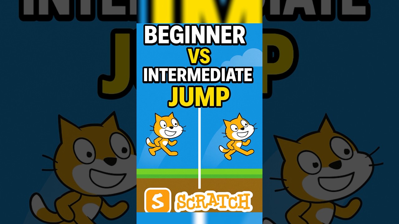 Beginner vs Intermediate Jump in Scratch (You’ll Feel the Difference)  #scratch #hack #codeblocks