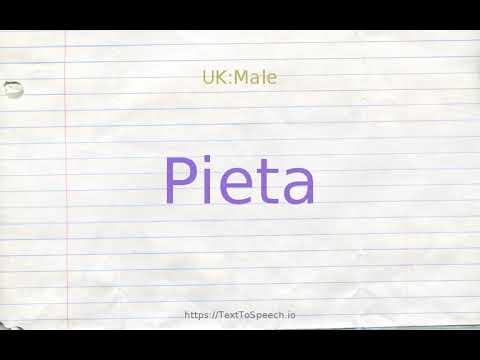 How to pronounce pieta