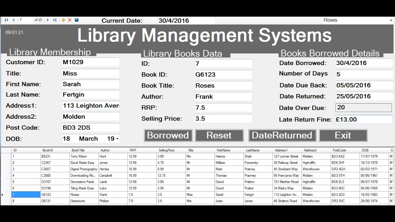 How to Create Library Management Systems with database in C# - Tutorial 3