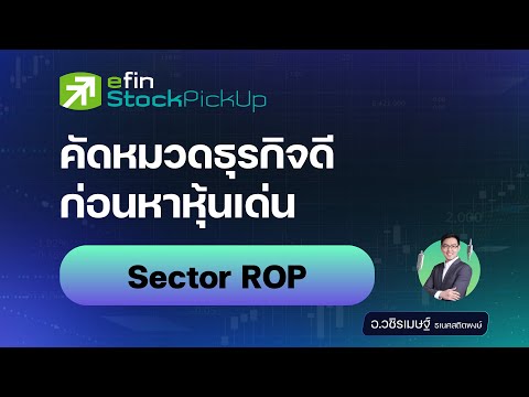 คัดหมวดธุรกิจดี ก่อนหาหุ้นเด่น ด้วย Monitor Sector(ROP) | efin StockPickUp