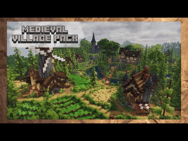 Medieval Village Pack Bundle (Java & Bedrock) Minecraft Map